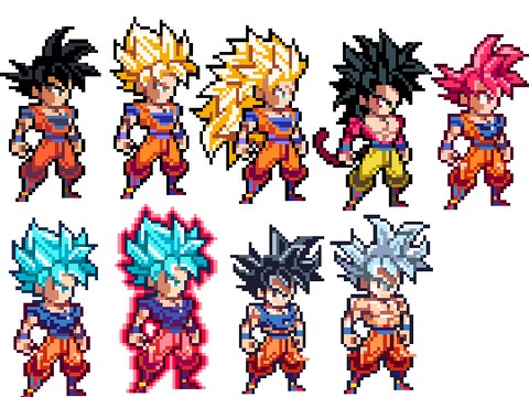 Goku sprite pack updated :)