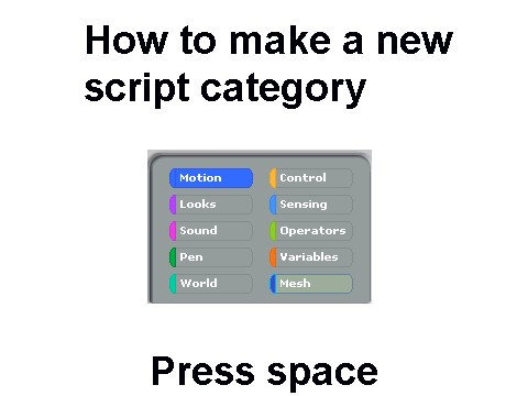 How to add a new script category