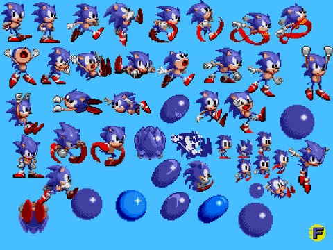 Sonic CD Sprites (Sonic) Part 1 Mania