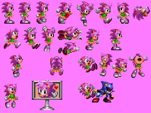 amy sprites (for eggman,s revenge)