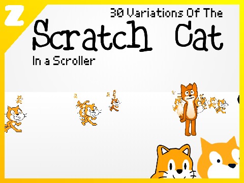 30 Variations Of The Scratch Cat In A Scroller