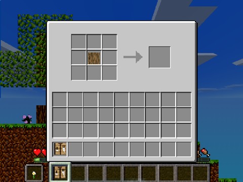 2D MC: (v0.35.0) Crafting Table GUI
