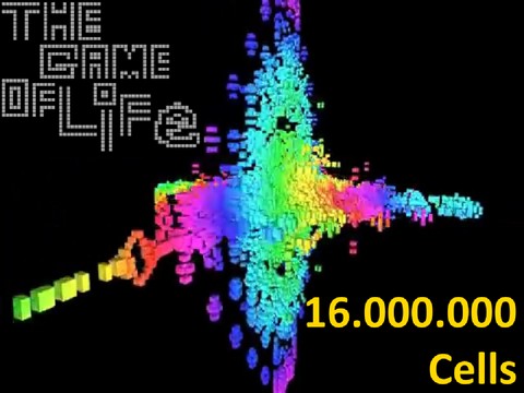 Glider Rake Game of Life - 16 Mio Cells