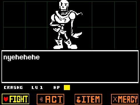 Papyrus undertale fight