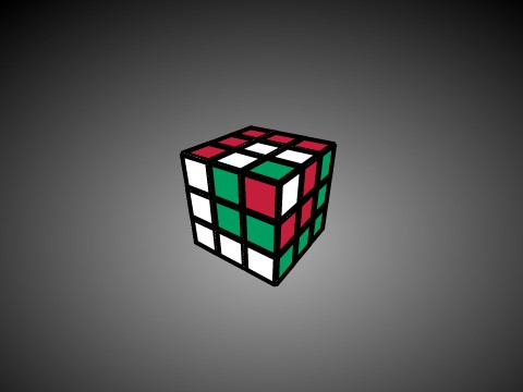 Rubik's Cube Animation w/Scrambler & Solver