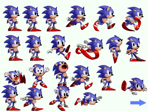 Sonic 1 sprites REMASTERED + Sonic CD, etc. animations