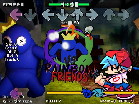 FNF vs Rainbow Friends (Friends to Your End Song)