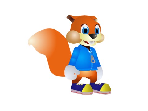 Conker The Squirrel Vector Sprite