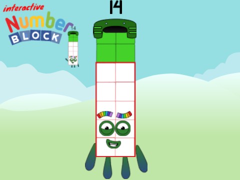 interactive numberblock fourteen!