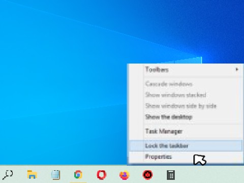 lock the taskbar