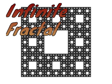 Infinite Square Fractal Illusion