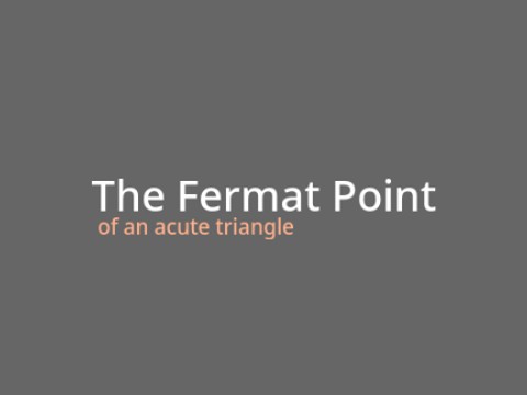 Pen animation || Fermat Point of an acute Triangle || Proof
