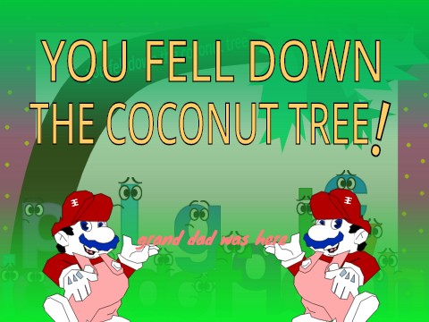 JumpStart Kindergarten Letters Crying, you fell down the coconut tree