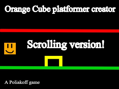 Orange cube 50% pen scrolling platformer creator