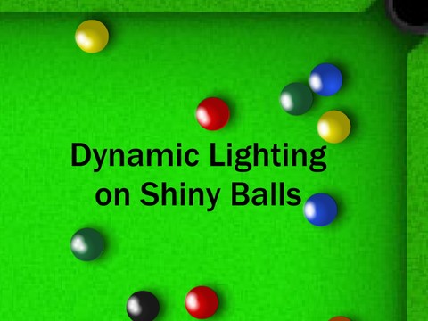 Dynamic lighting on shiny pool balls