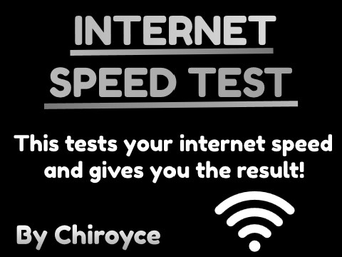 Internet Speed Test on Scratch