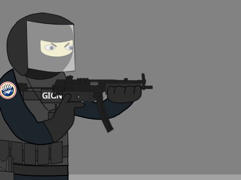 GIGN operator / MP5