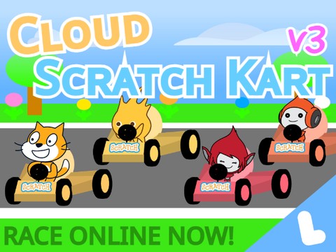 ☁ Cloud Scratch Kart v3 ☁ #games #scratchkart #online #racing