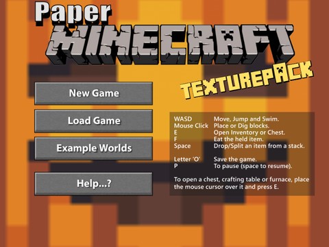 Paper Minecraft Texture Pack v.1.2 (more textures!!)