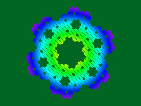 hexagonal fractal from Islands Gosper