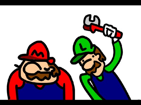 Luigi doesn't hit Mario with a wrench