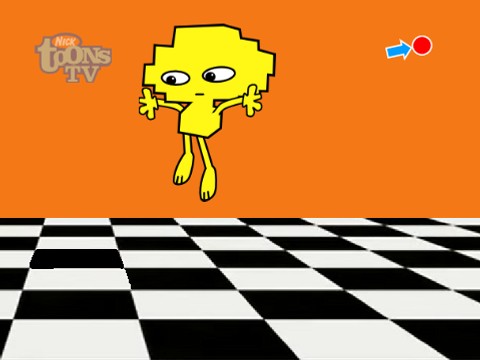 Nicktoons TV UK Pixel Yellow ID (2003) (BUG Included)