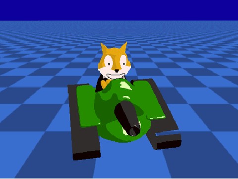 Scratch Cat 3d Car rainbow