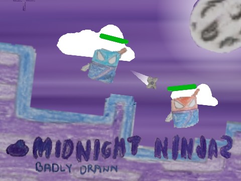 ☁ MidNight NINJAS! || a hand drawn MMO cloud shooter scrolling ...