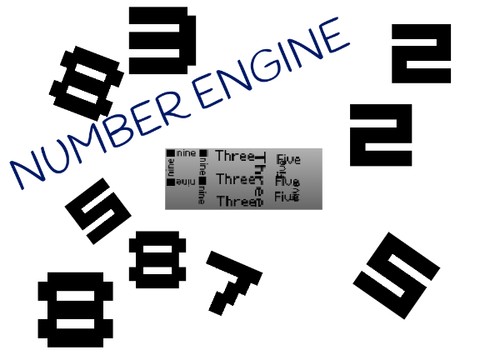 Number Engine text font