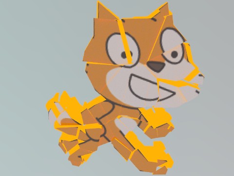 Scratch Cat Explosion in Blender