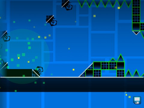 Geometry Dash Green Demon Collab Black Version