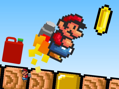 Tile Scrolling Mario with Jetpack v0.3