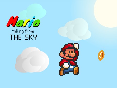 Mario falling from the sky