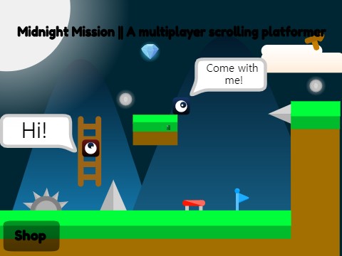 Midnight Mission Part 2 || ☁️ A multiplayer scrolling platformer #games #all #art
