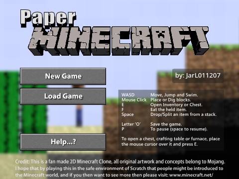 Paper Minecraft, Minecraft in 2D