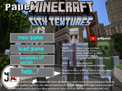 Paper Minecraft: City texture pack