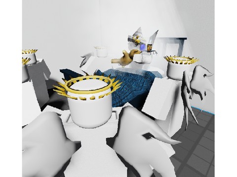 13 angels standing guard around your bed. But its me in the bed