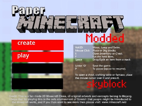 Paper Minecraft skyblock