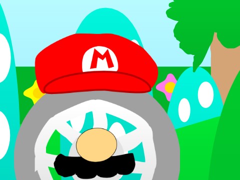 Mario is a tire but on infinite loop