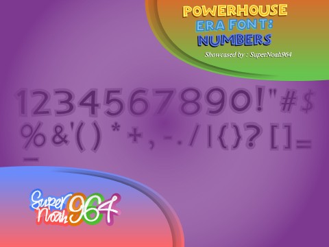 Powerhouse/Starburst Era Font: Numbers