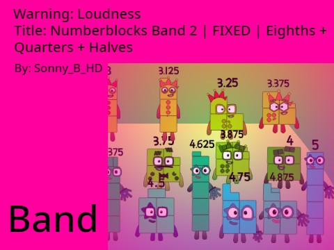 Numberblocks Band 2 | FIXED | Eighths + Quarters + Halves