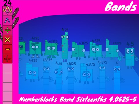 Numberblocks Band Sixteenths 4.0625-5
