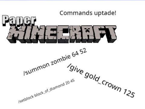 Paper Minecraft commands update!