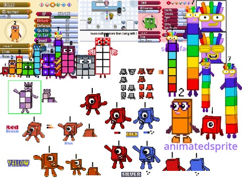 some number block sprites i made