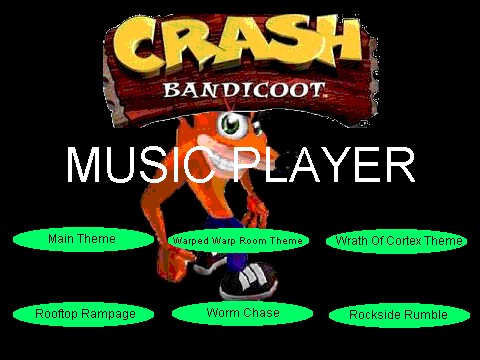 Crash Bandicoot Music Player