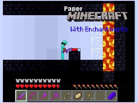 Paper Minecraft with enchantments
