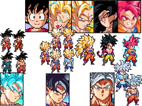 Free Goku sprites