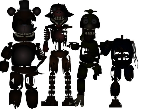 burnt animatronics vectors
