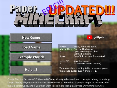 Paper Minecraft Bow Update