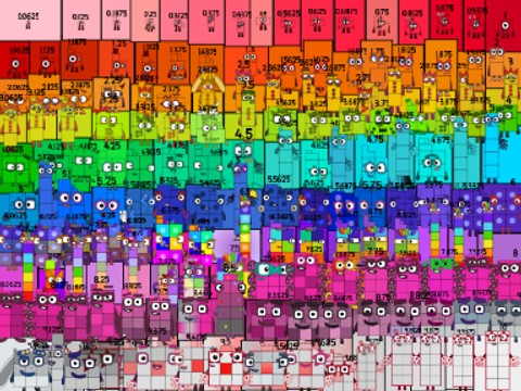 Numberblocks Band Sixteenths 0.0625-10